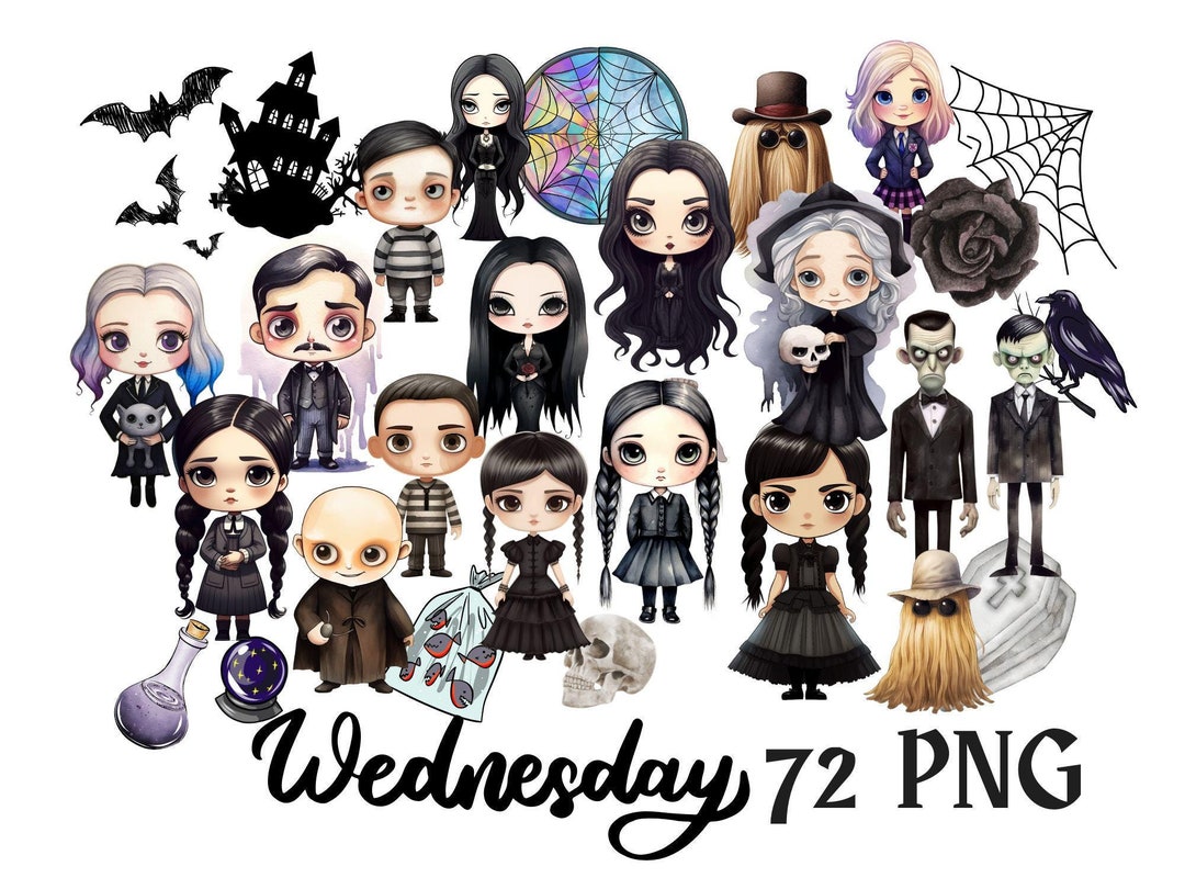 Wednesday Addams Clipart, Dancing Queen Svg, Addam Family Svg,png ...