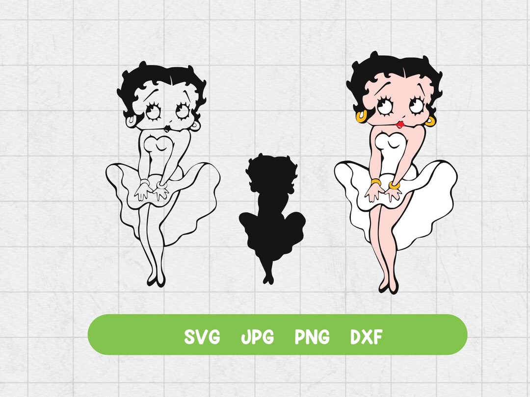 Betty Boop SVG, Betty Boop PNG, Cute Boop Svg, Betty Boop Clipart, Cut ...