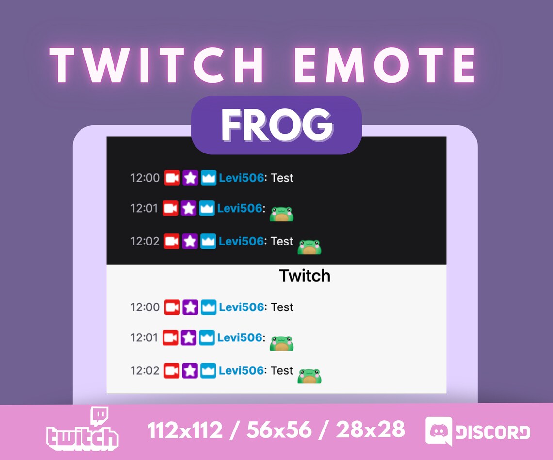 Frog Emote / Twitch / Youtube / Streamer / Cute - Etsy