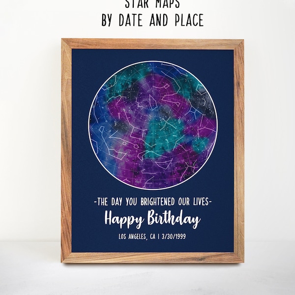 Star Map of Accurate Date - Etsy