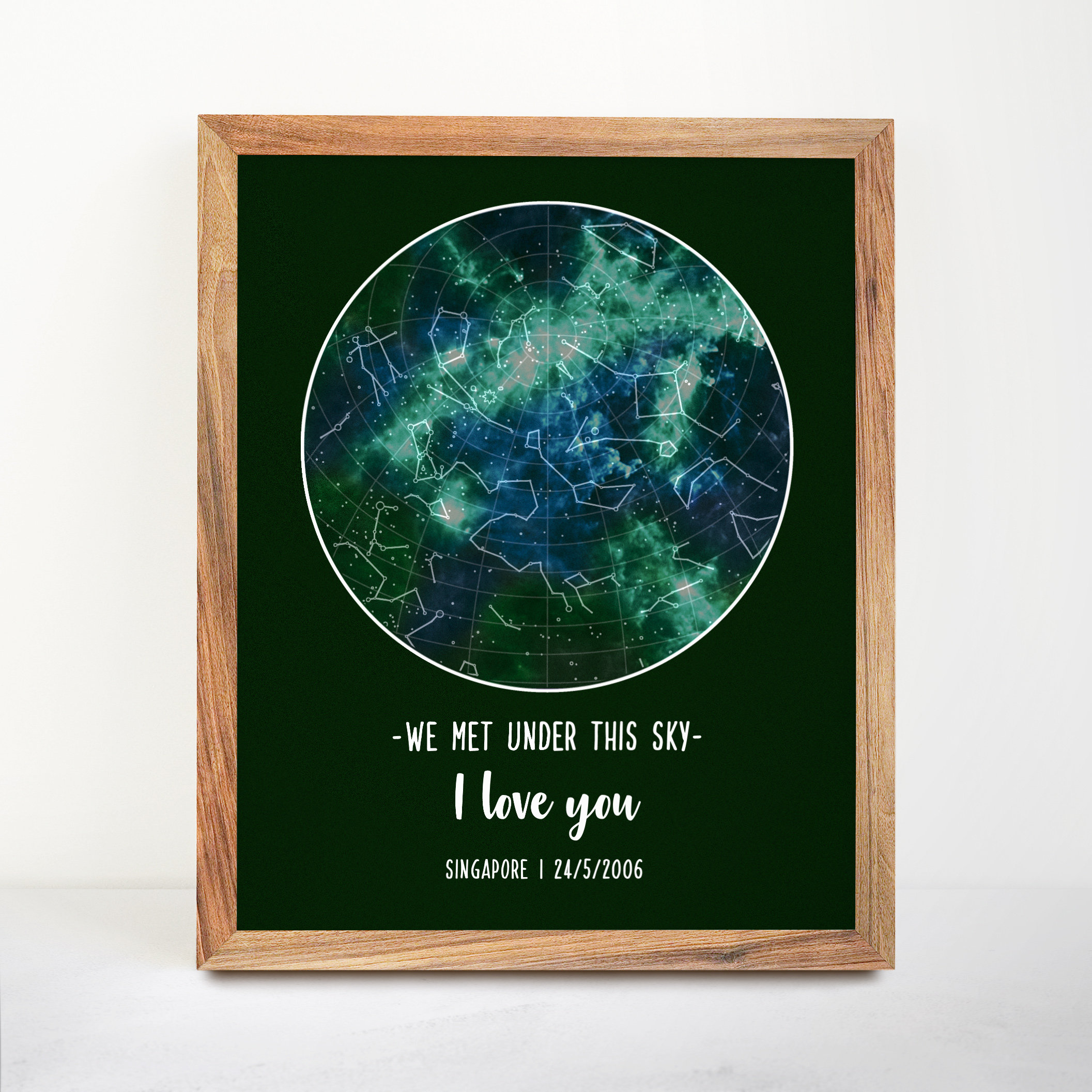 Customisable Star Map by Date Personalised Map of the Stars - Etsy