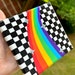 Rainbow Checkerboard Original Canvas Painting - Etsy