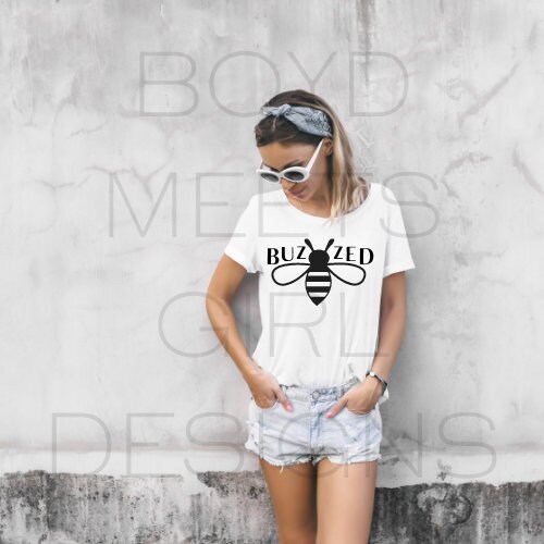 Buzzed SVG, Png, Pdf - Bee Svg - Buzzed Cut File Clipart - Etsy