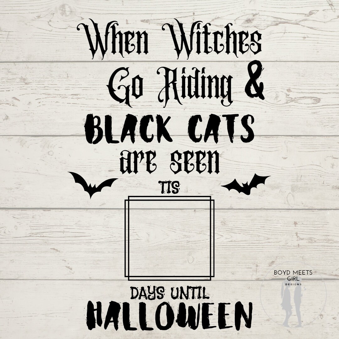 Digital File - Halloween Countdown - Creepy Countdown - Svg, Pdf, Png ...