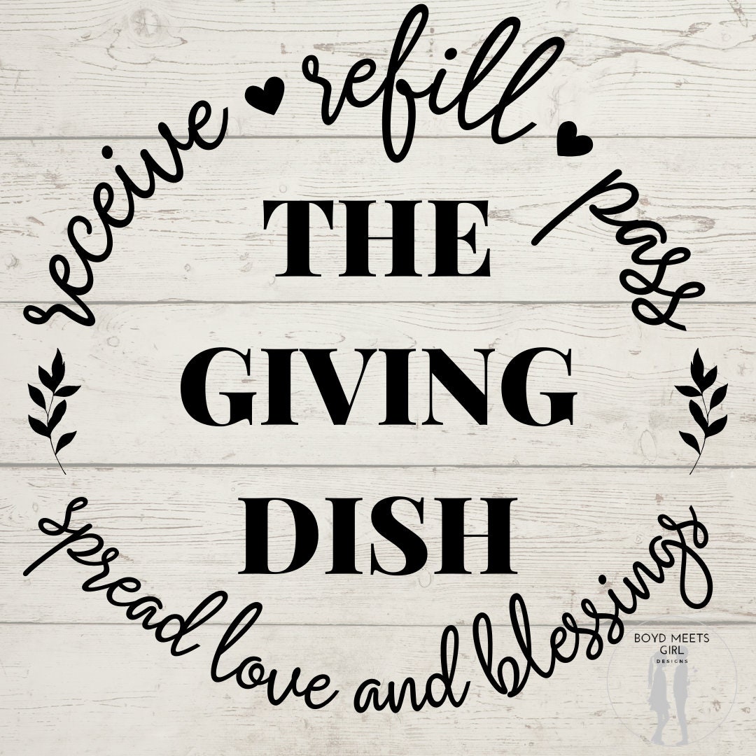 The Giving Dish SVG Png, Pdf - Casserole Dish Gift - Friend Gift - Food ...