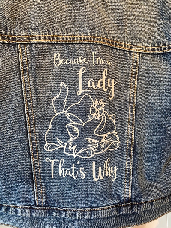 Because Im A Lady Thats Why Sherpa Lined Jean Jacket Etsy
