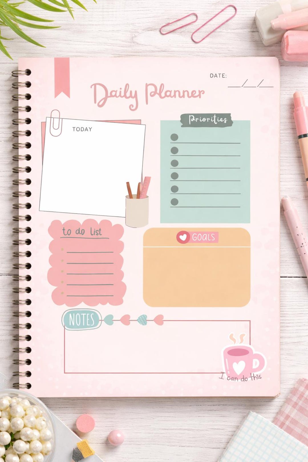 Cute and Cozy Daily Planner - Etsy