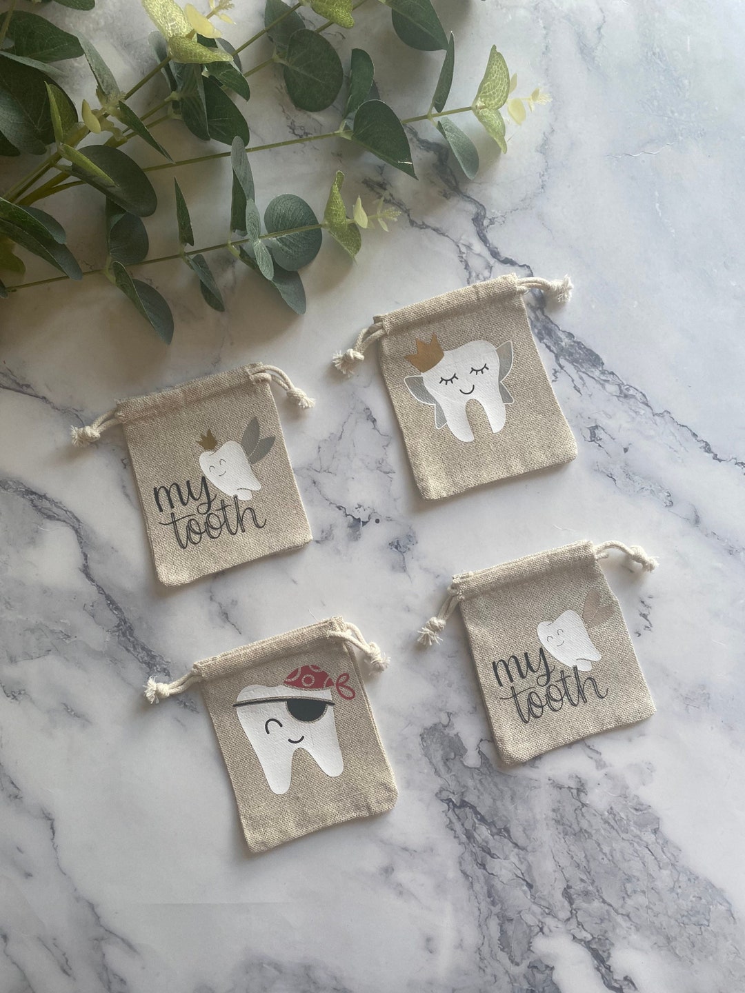 Personalised Tooth Bag Tooth Fairy Bag Coin Bag Tooth Childrens Coin ...