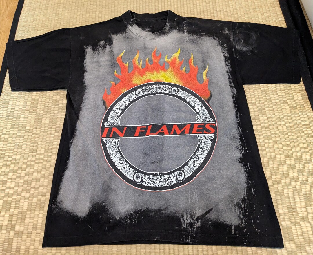 IN FLAMES Unholy Flames Allover TS 1999 Children Bodom Dimmu Borgir ...