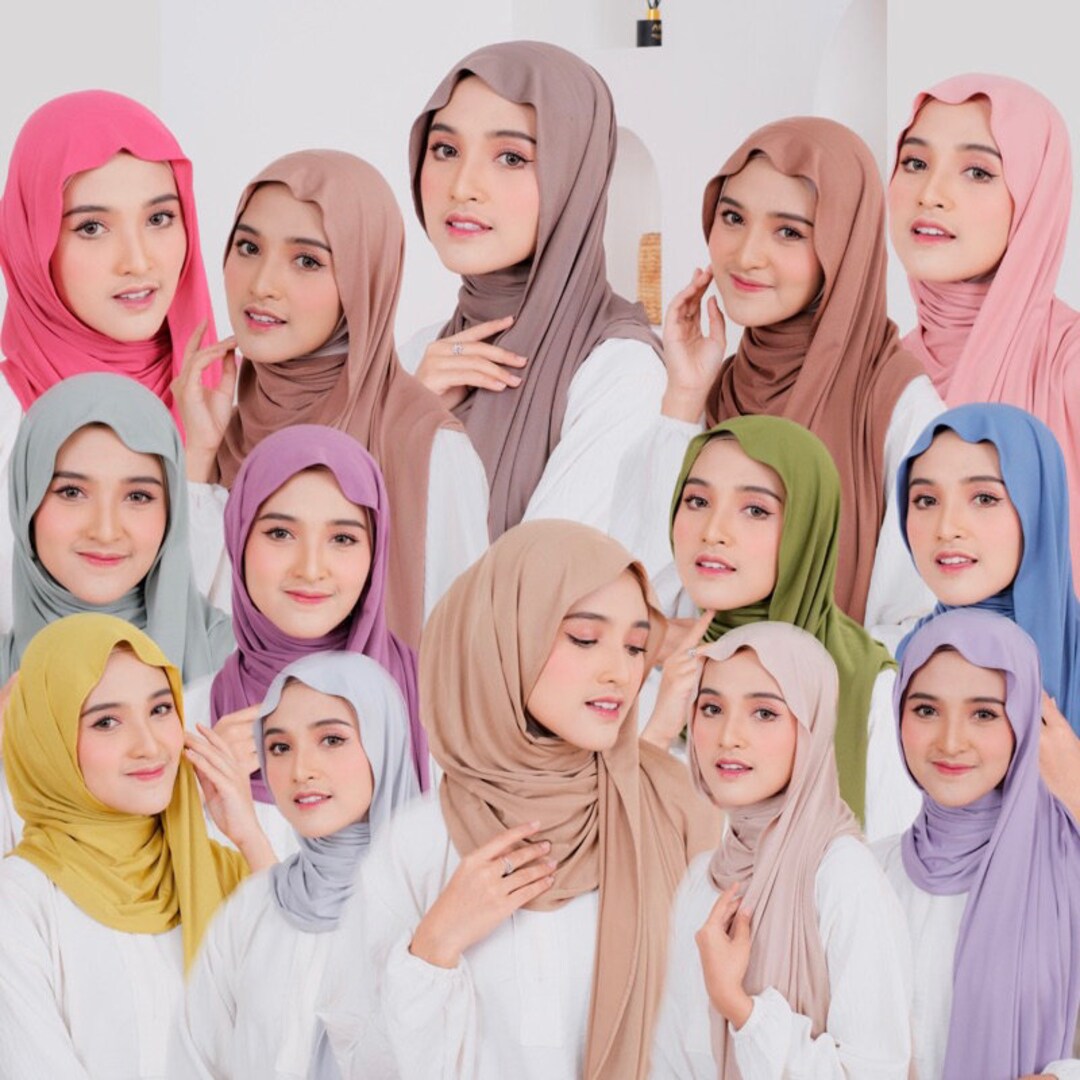 AURELLE Scarf, 30 Colors Jersey Hijab Shayla Turban, Lightweight Shawls ...