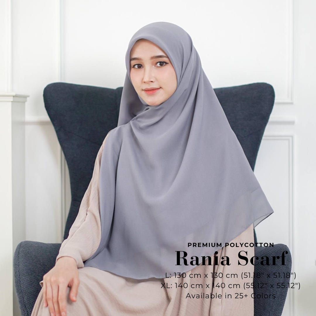 RANIA Scarf, 25 Colors Extra Large Square Hijab Scarf, Lightweight ...