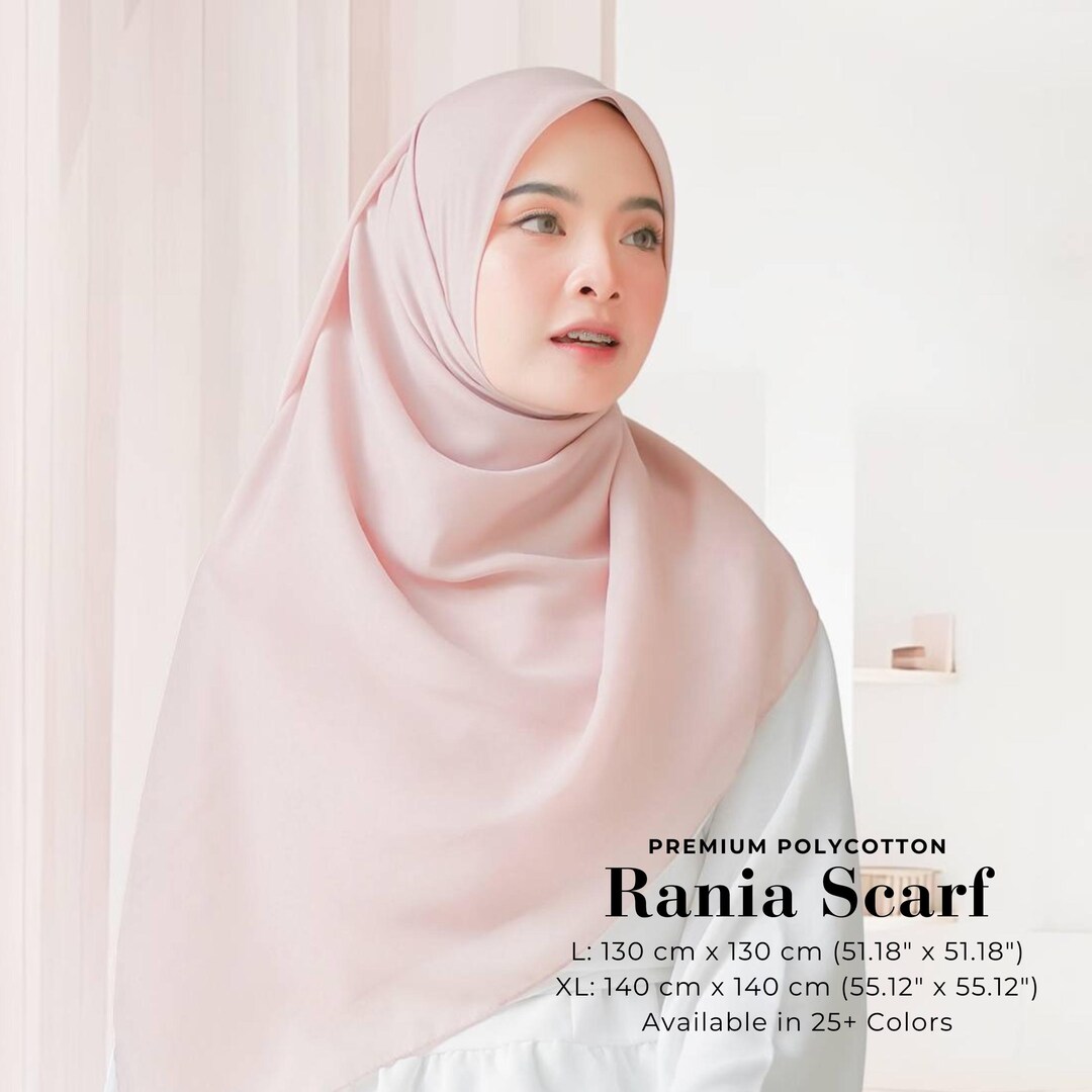 RANIA Scarf, 29 Colors Extra Large Square Hijab Scarf, Lightweight ...