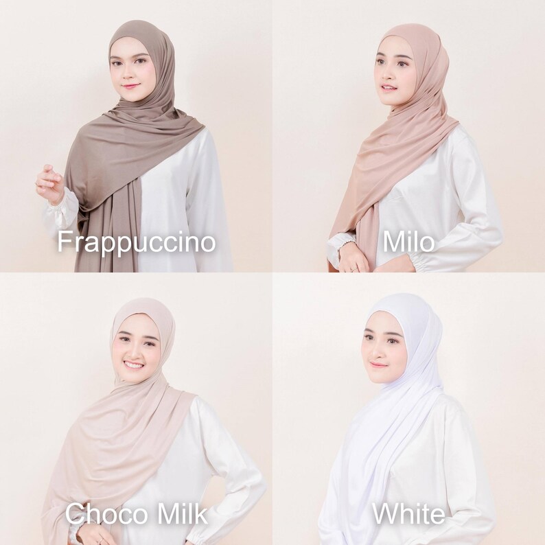 RAHILAH Instant Hijab, 12 Colors Jersey Hijab Shawl, Quick Easy Wear No ...