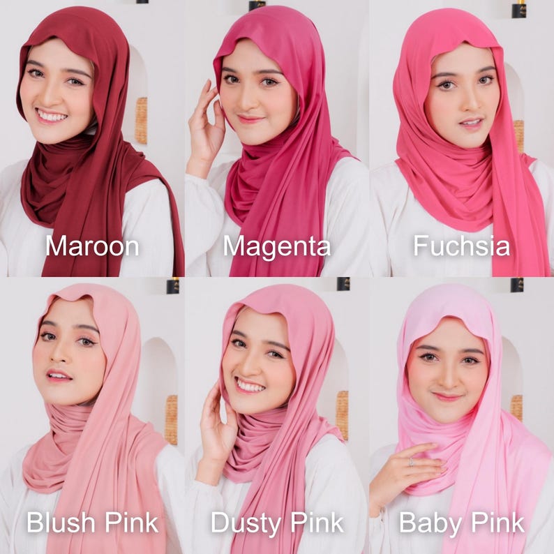 AURELLE Scarf, 30 Colors Jersey Hijab Shayla Turban, Lightweight Shawls ...