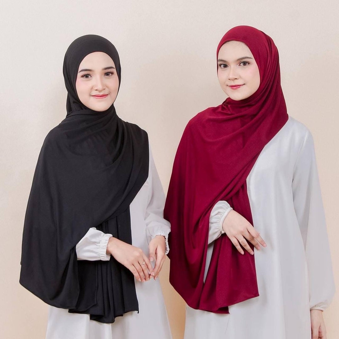 RAHILAH Instant Hijab, 12 Colors Jersey Hijab Shawl Quick Easy Wear No ...