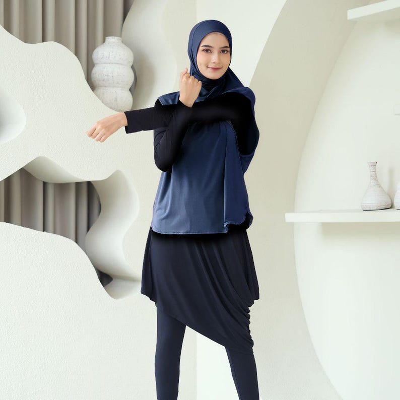 ADIRA Active Hijab Outer, Modest Sport Hijab Vest Cover Up, Muslim ...