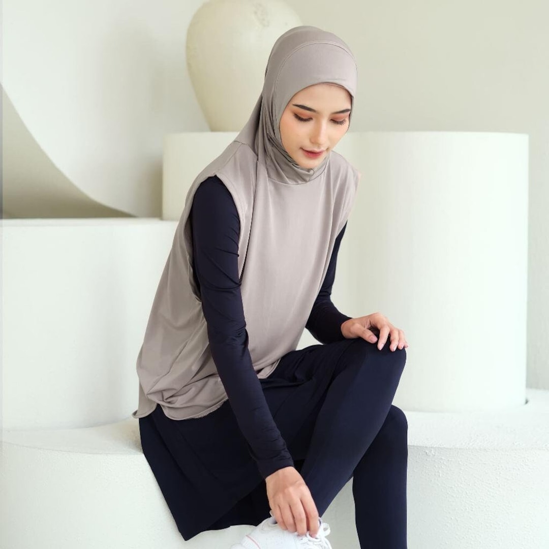 ADIRA Active Hijab Outer, Modest Sport Hijab Vest Cover Up, Muslim ...
