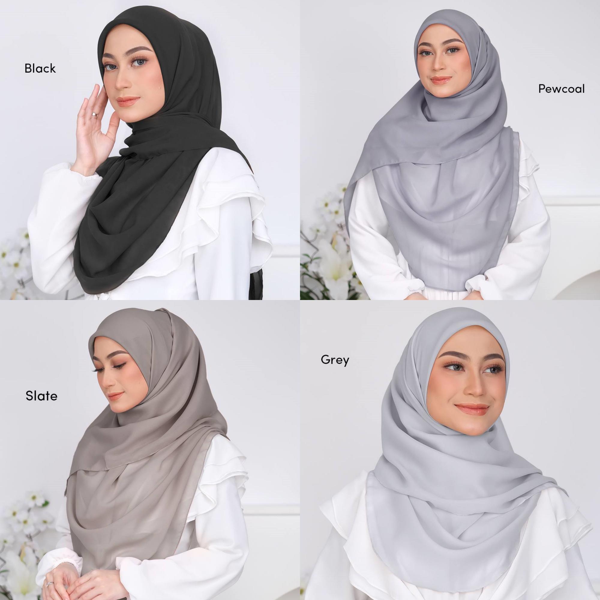 RUMI Scarf With Rounded Corners, Large Square Hijab Scarf, Lightweight ...
