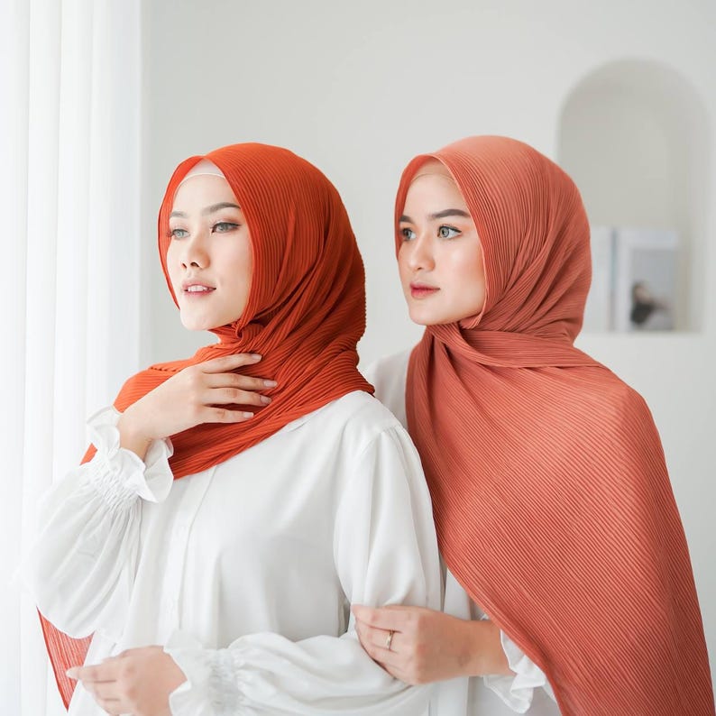 CYRA Scarf, 40 Colors Pleated Hijab Shayla, Textured Plissé Headscarf ...