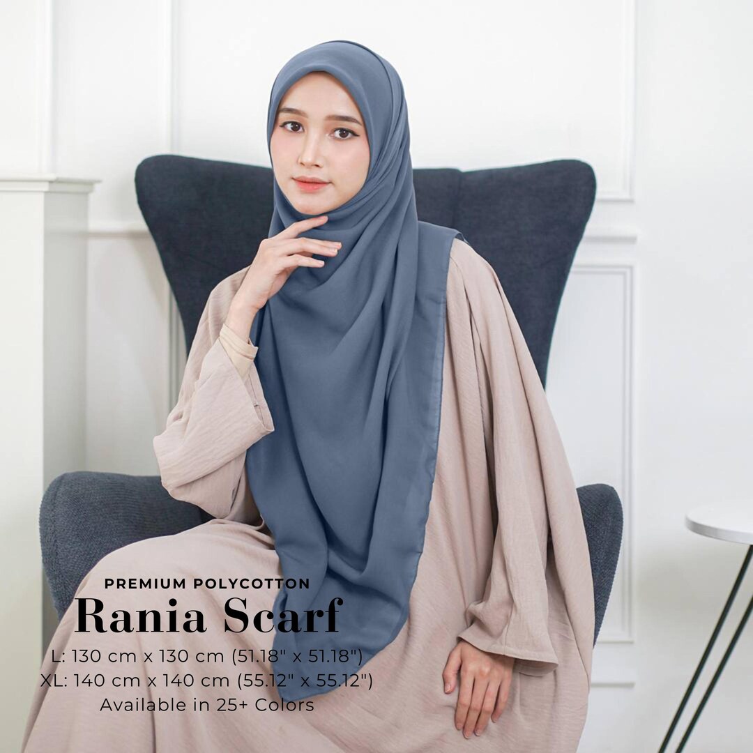 RANIA Scarf, 29 Colors Extra Large Square Hijab Scarf, Lightweight ...