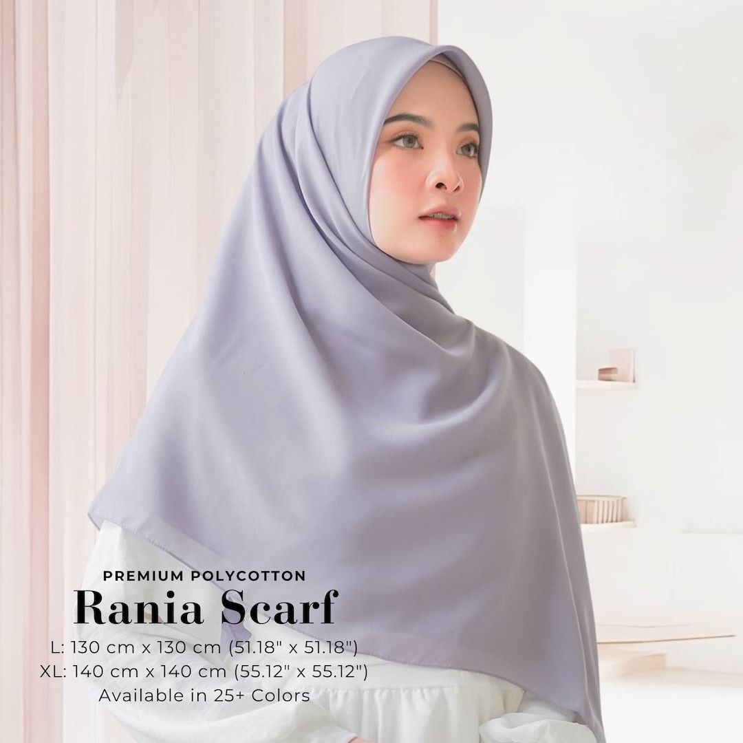 RANIA Scarf, 29 Colors Extra Large Square Hijab Scarf, Lightweight ...