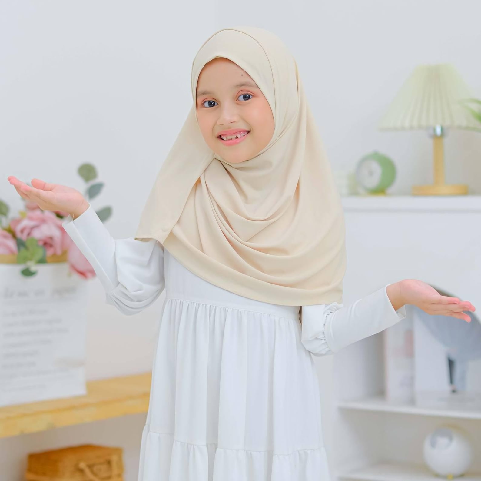 QABILA Kids 2-in-1 Instant Hijab, 2 Sizes & 13 Colors Premium Jersey ...