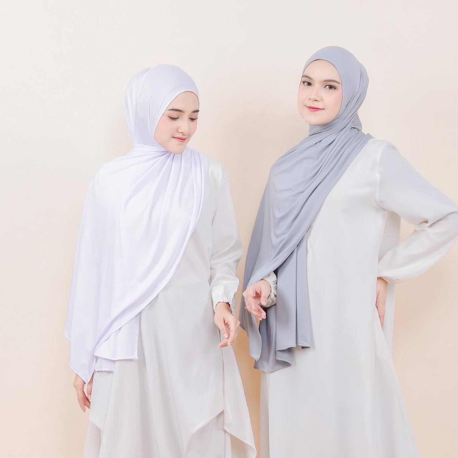 RAHILAH Instant Hijab, 12 Colors Jersey Hijab Shawl, Quick Easy Wear No ...