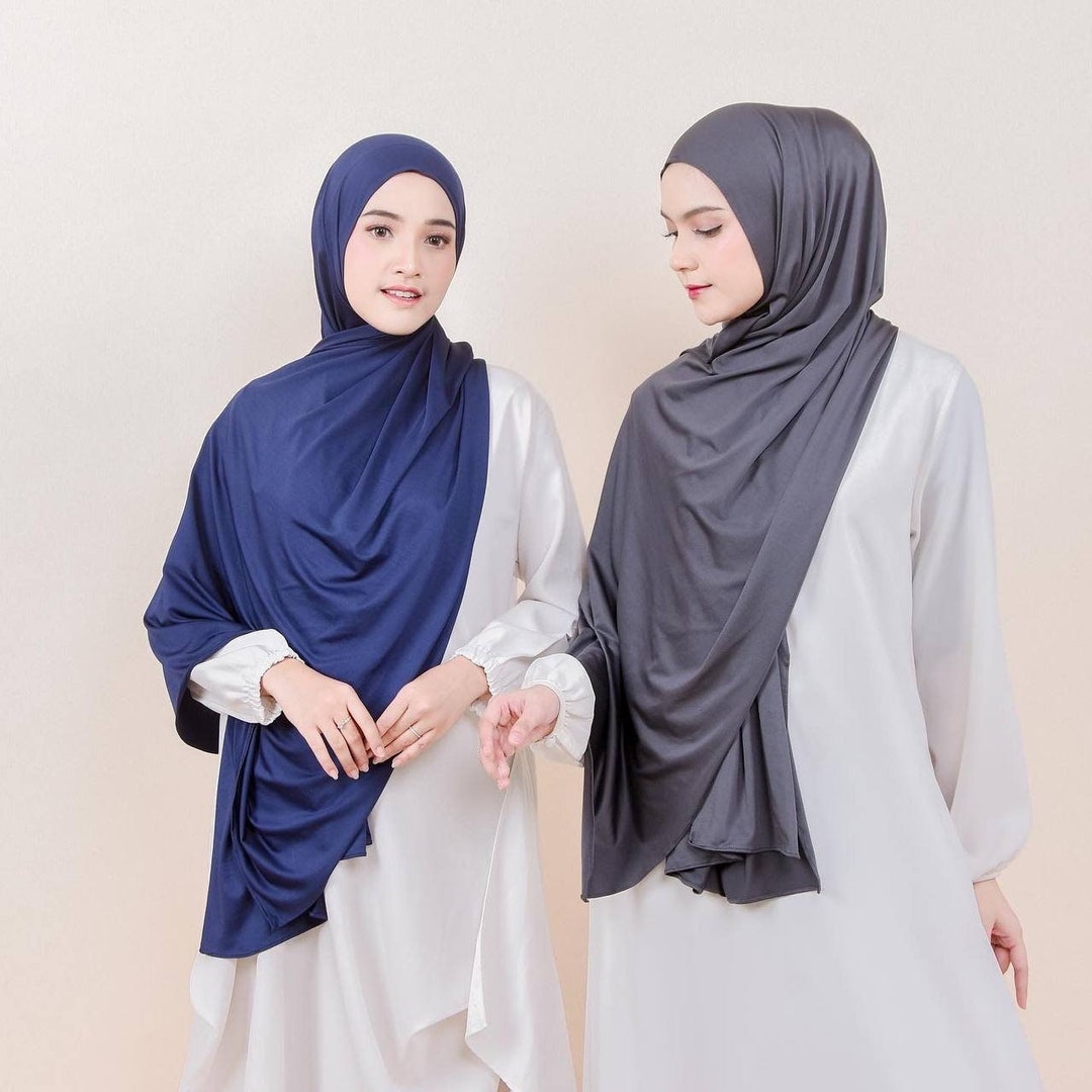 RAHILAH Instant Hijab Scarf, 12 Colors Jersey Slip on Hijab Shayla ...