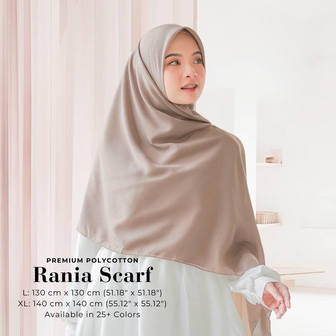 RANIA Scarf, 25 Colors Extra Large Square Hijab Scarf, Lightweight ...