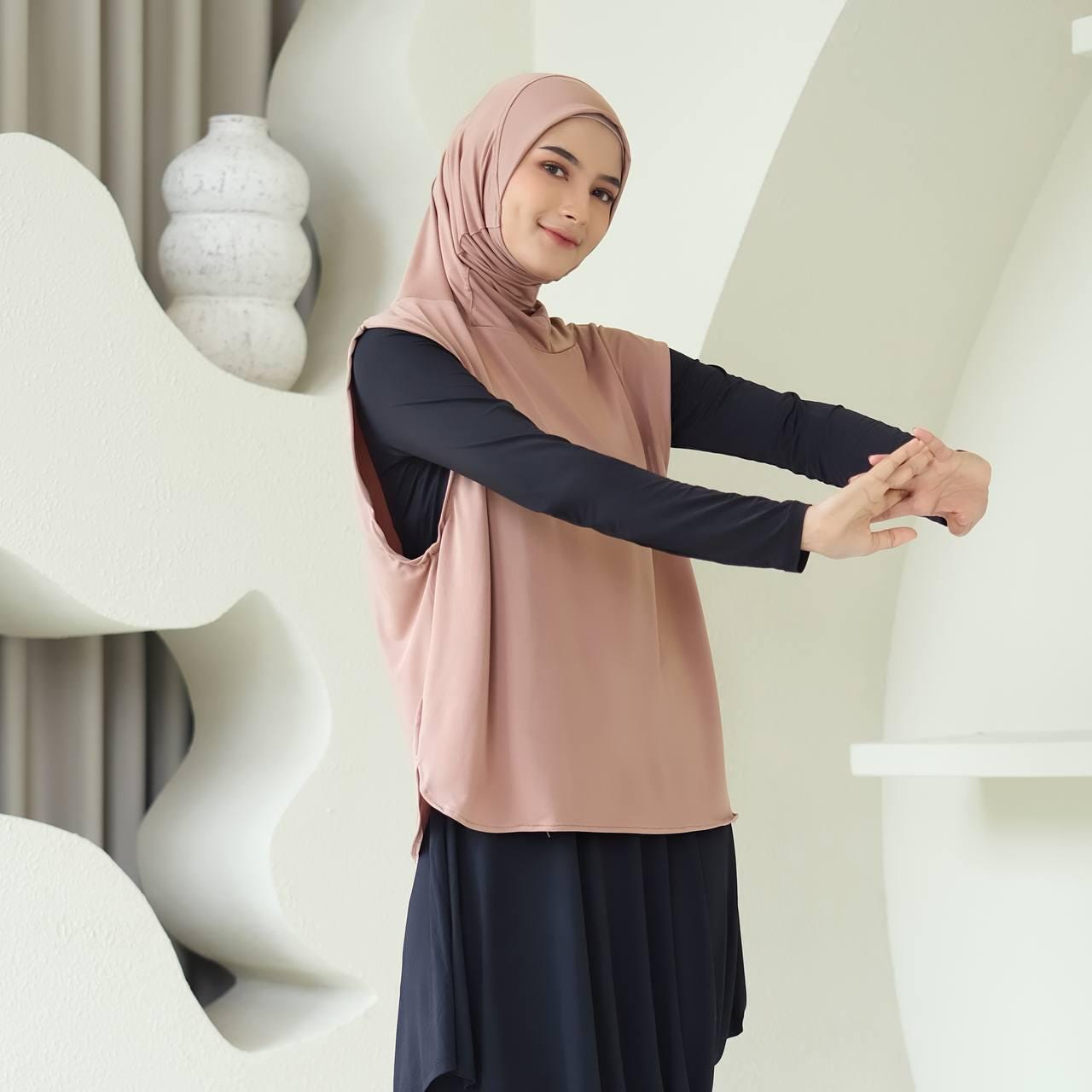 ADIRA Active Hijab Outer, Modest Sport Hijab Vest Cover Up, Muslim ...