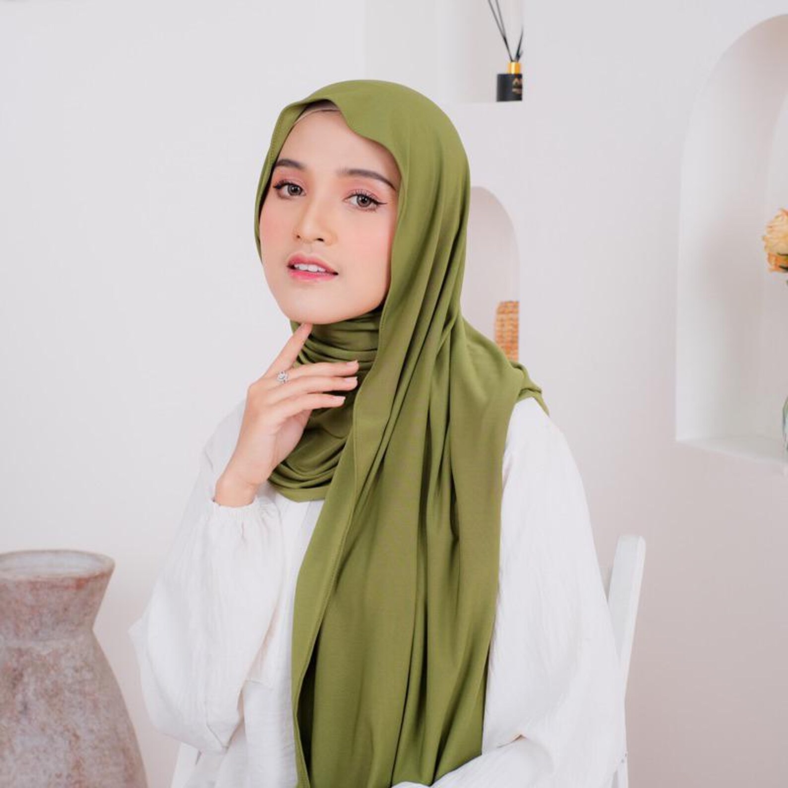 AURELLE Scarf, 30 Colors Jersey Hijab Shayla Turban, Lightweight Shawls ...