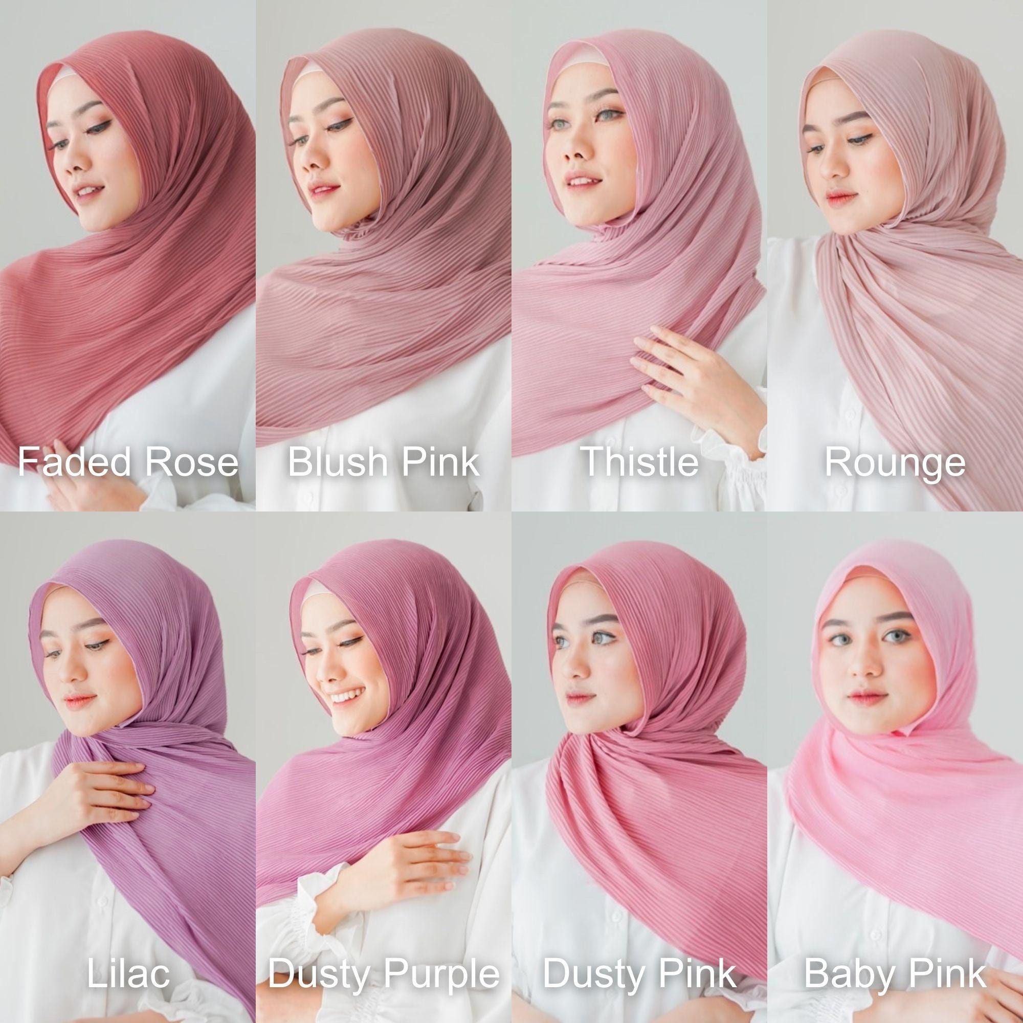 CYRA Scarf, 40 Colors Pleated Hijab Shayla, Textured Plissé Headscarf ...