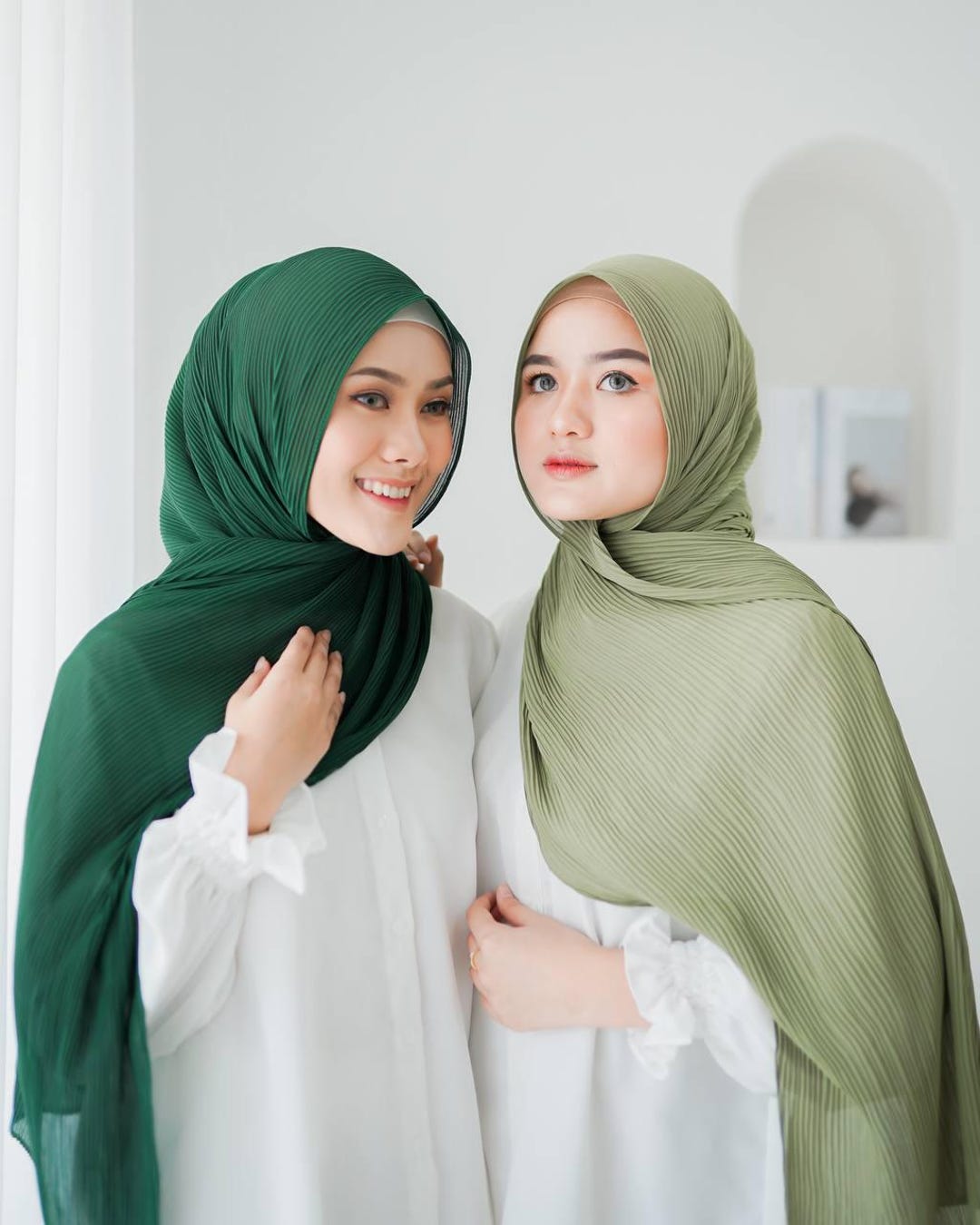 CYRA Scarf, 40 Colors Pleated Hijab Shayla, Textured Plissé Headscarf ...