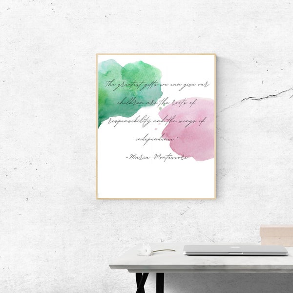 Montessori Quote Poster - Etsy