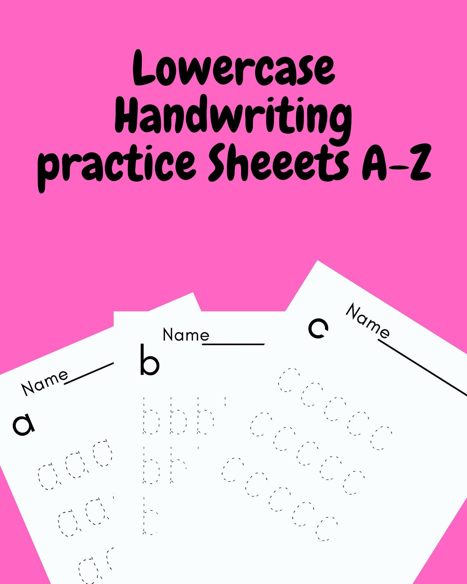 Simple Lowercase Practice Sheets - Etsy