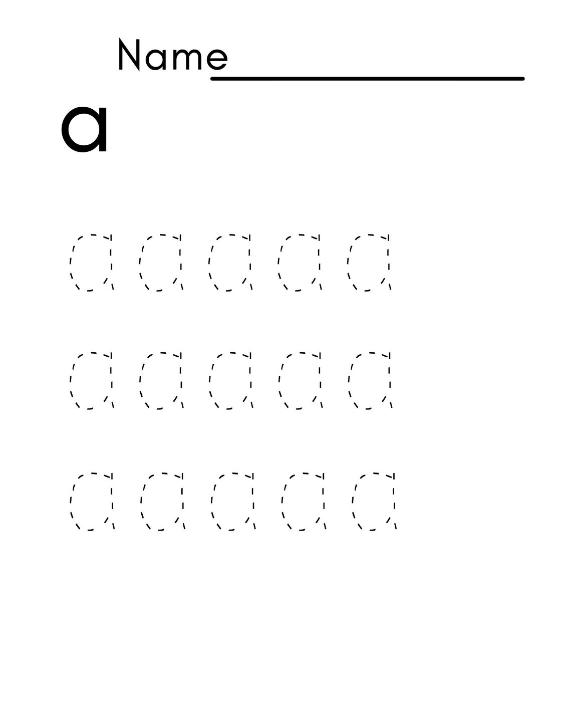 Simple Lowercase Practice Sheets - Etsy