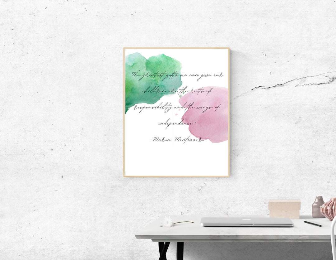 Maria Montessori Quote PDF Printable Poster - Etsy