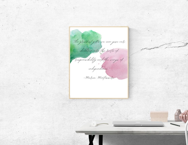 Maria Montessori Quote PDF Printable Poster - Etsy