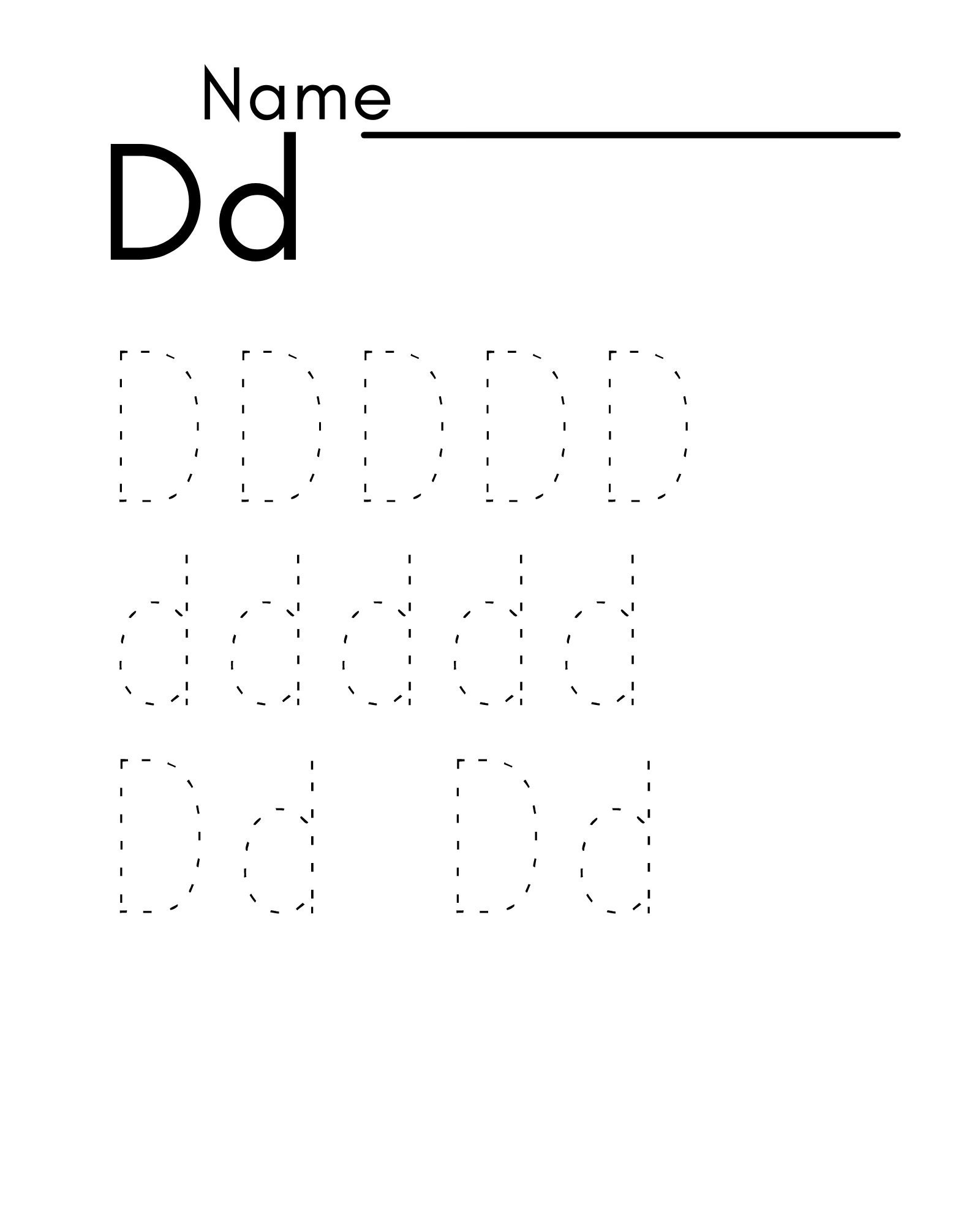 Simple Handwriting Practice Sheet - Etsy