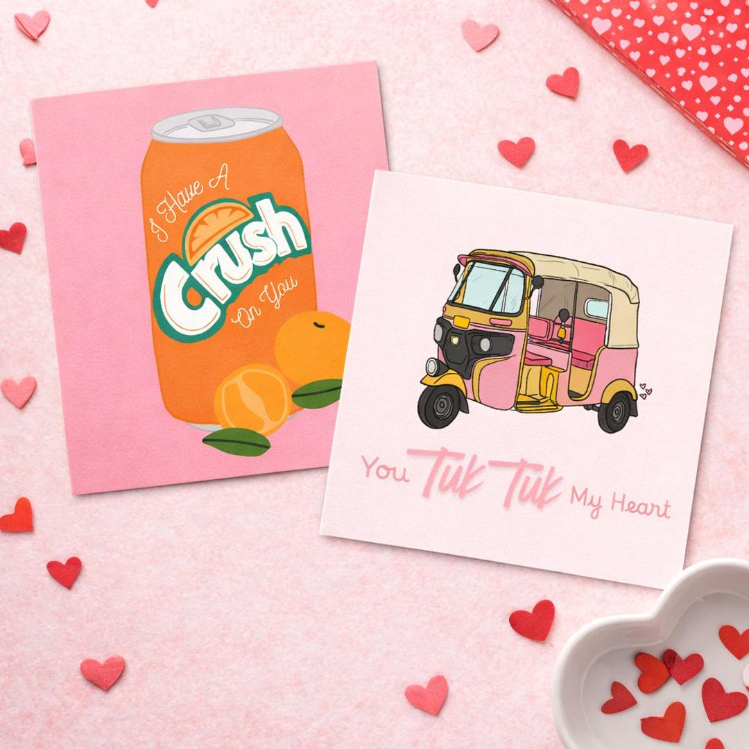 Tuk Tuk Valentines Day Card - Etsy