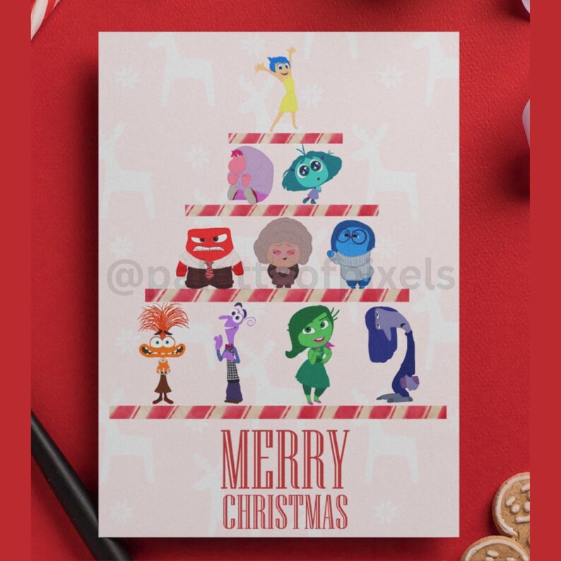 Pixar Movie Christmas Card - Etsy