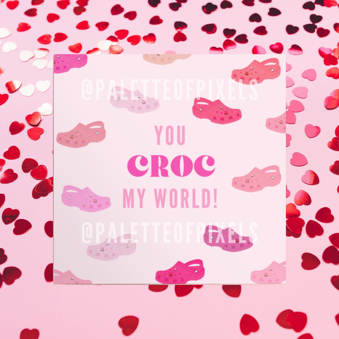 Croc Shoe Valentines Day Card - Etsy
