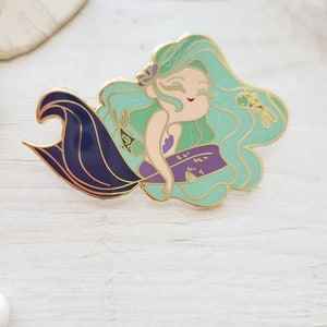 Zodiac Mermaid Pin Pisces - Etsy