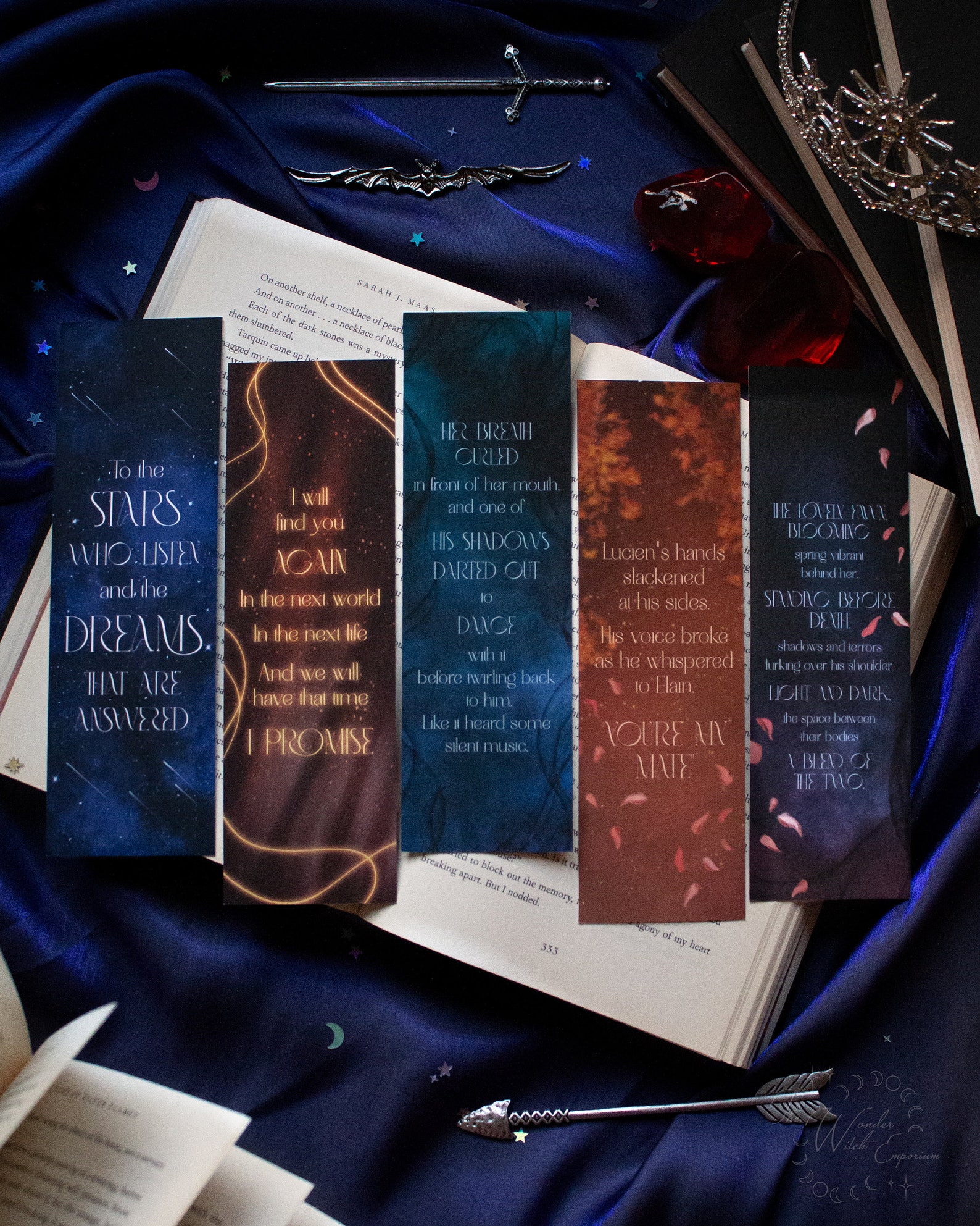 ACOTAR Couples Bookmark Set | ACOTAR Art - Sarah J Maas | Feysand ...