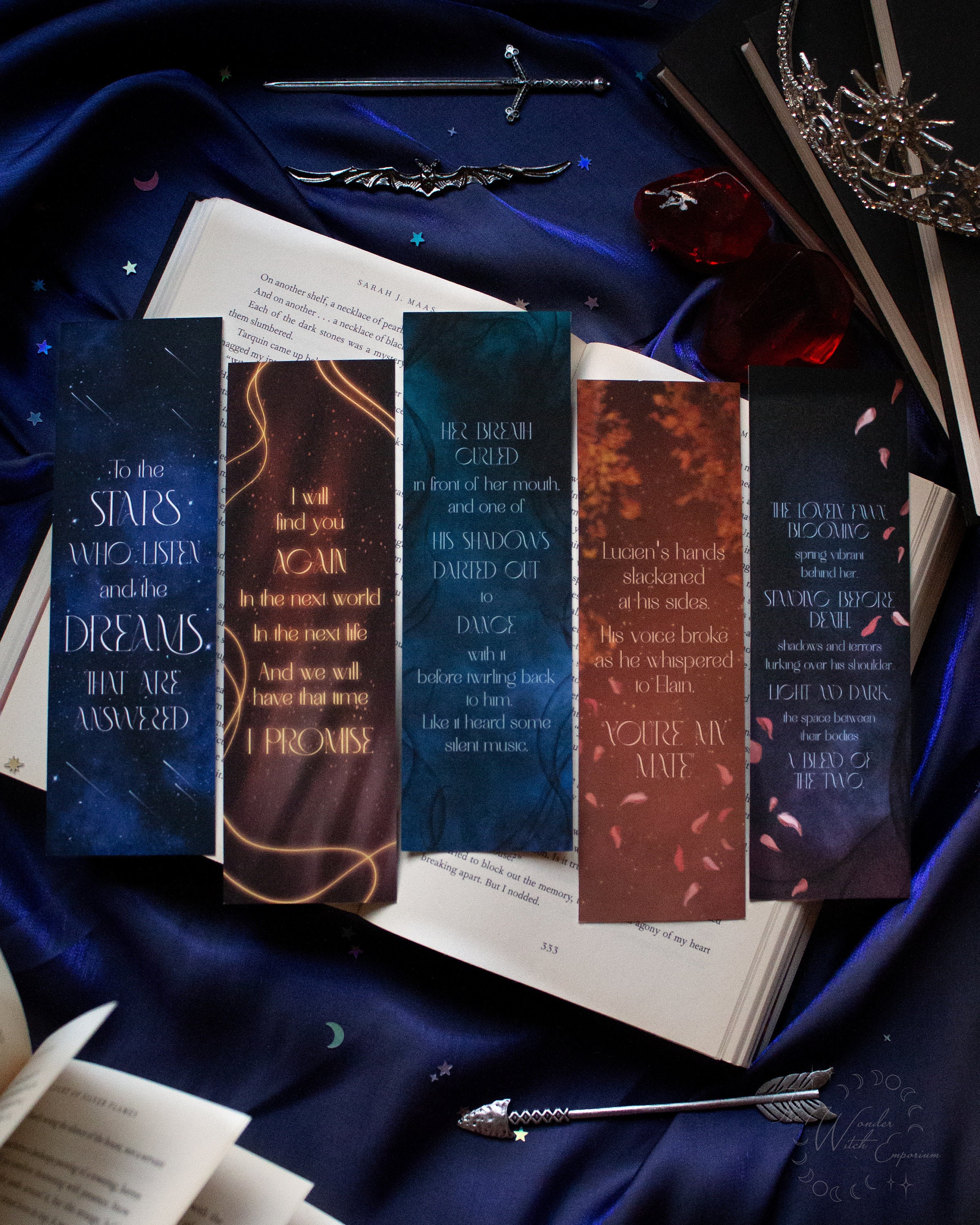 ACOTAR Couples Bookmark Set | ACOTAR Art - Sarah J Maas | Feysand ...