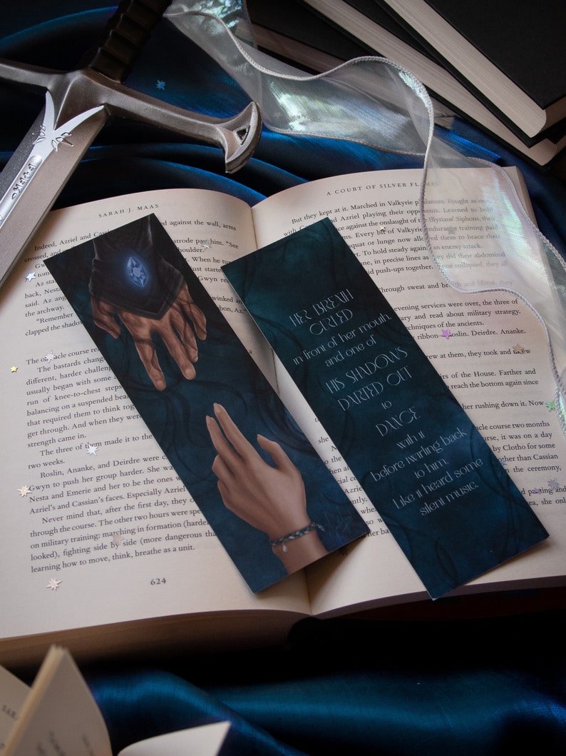 The Gwynriel Bookmark | ACOTAR Art - Sarah J Maas | Azriel and Gwyn - Etsy
