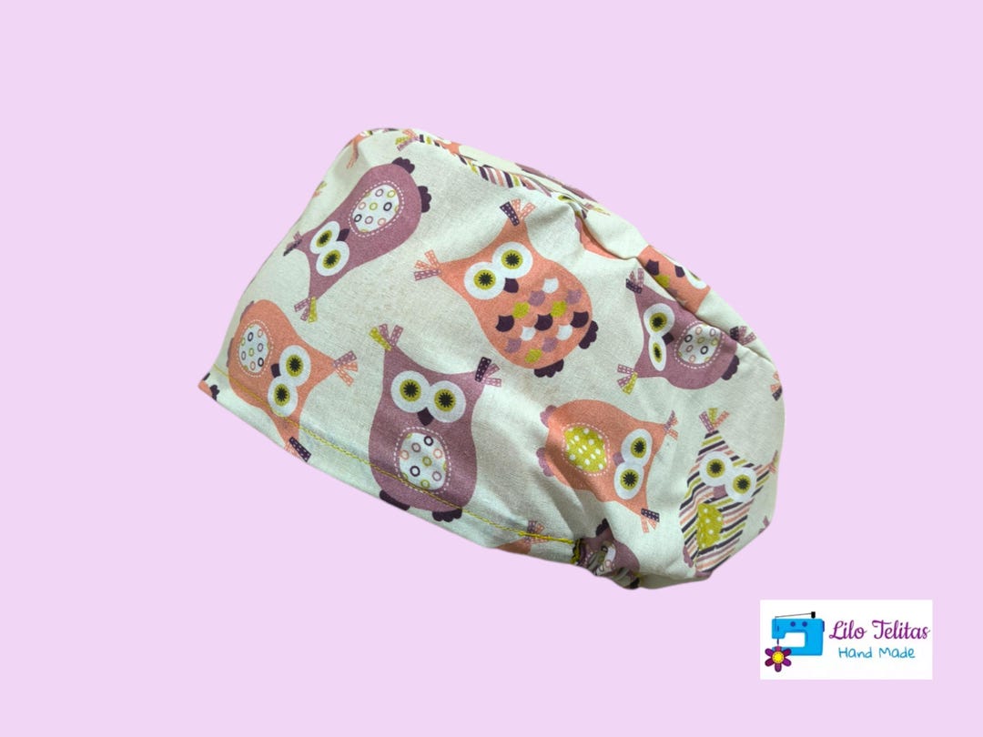 Owls Sanitary Cap, Long Hair Surgical Cap, Pink Operating Room Cap ...