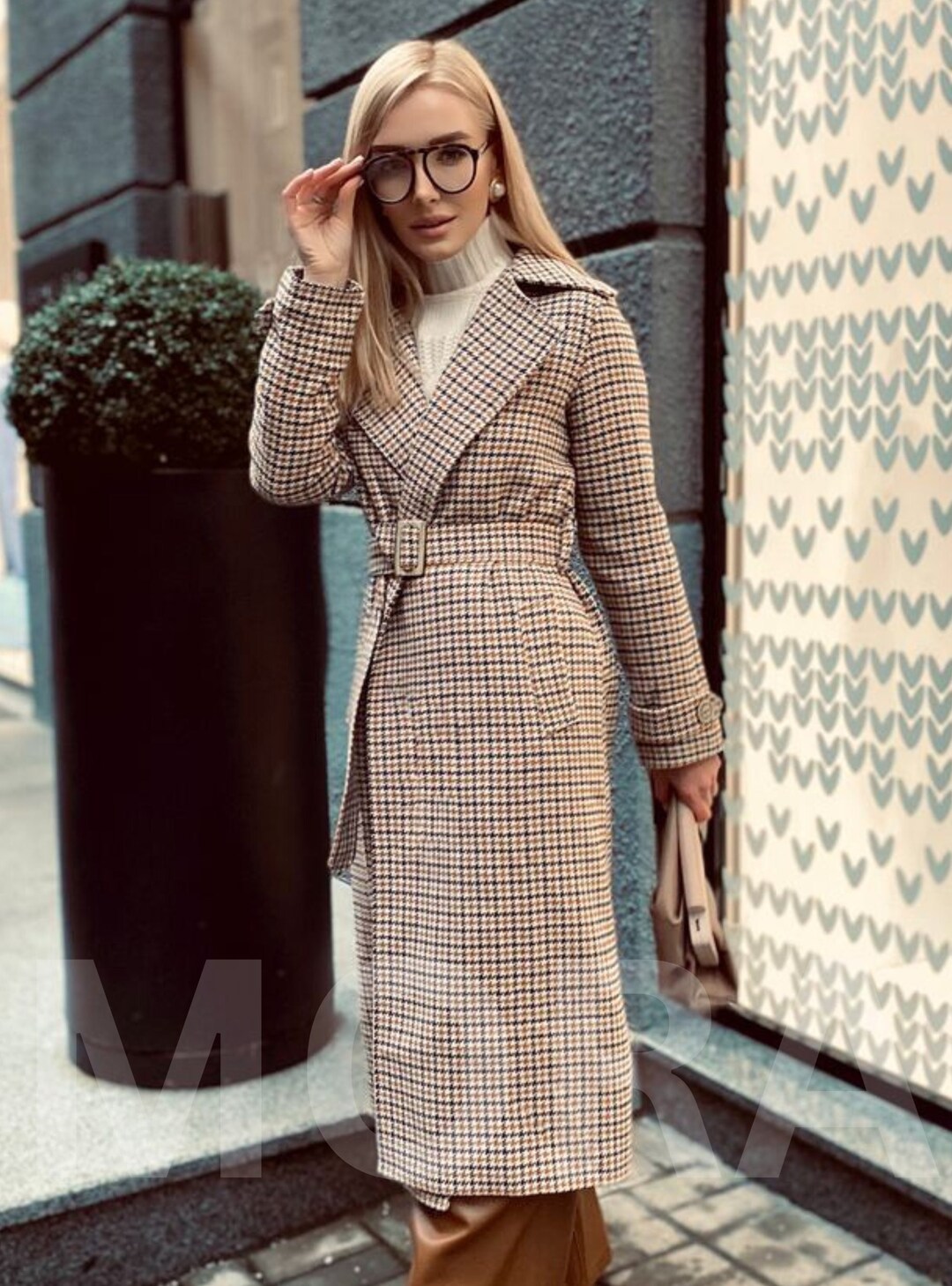 Classy Wrap Coat for Women, Fall Outerwear for Women, Long Overcoat ...