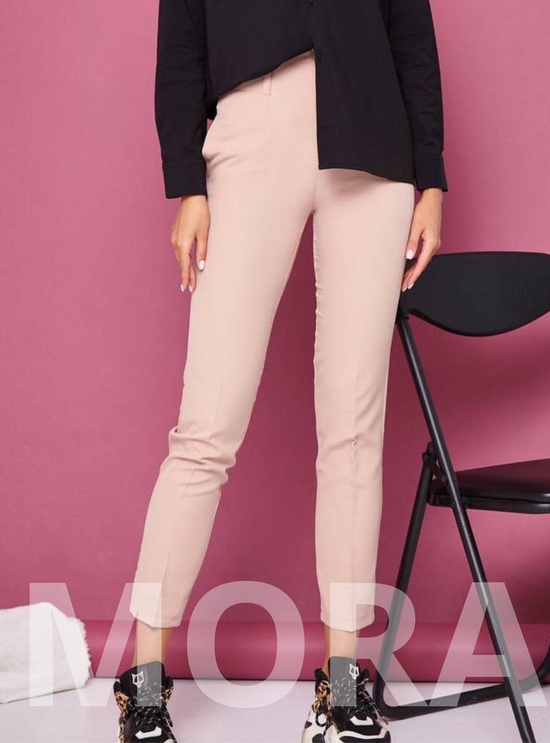 High Waisted Pants for Women, Regular Fit Pants Women, High Rise ...
