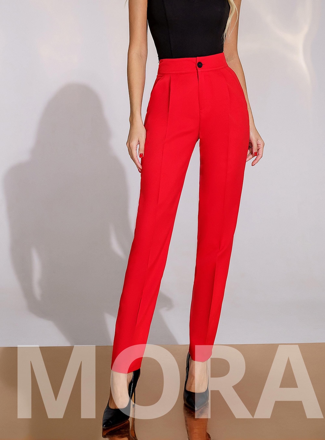 High Waisted Pants for Women, Regular Fit Pants Women, High Rise ...